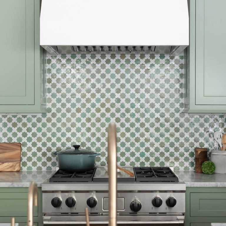 Berkane Zellige Mosaic Tile – Silk Cross and Tundra Star – Bespoke Studio