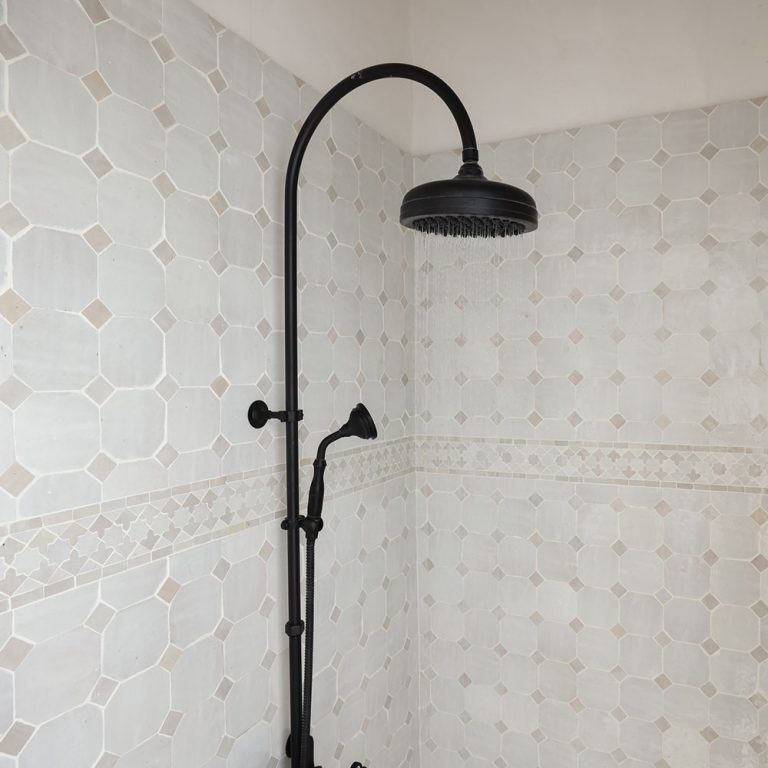 Octagon with Dot Zellige Mosaic Tile – Silk Octagon and Wheat Dot ...