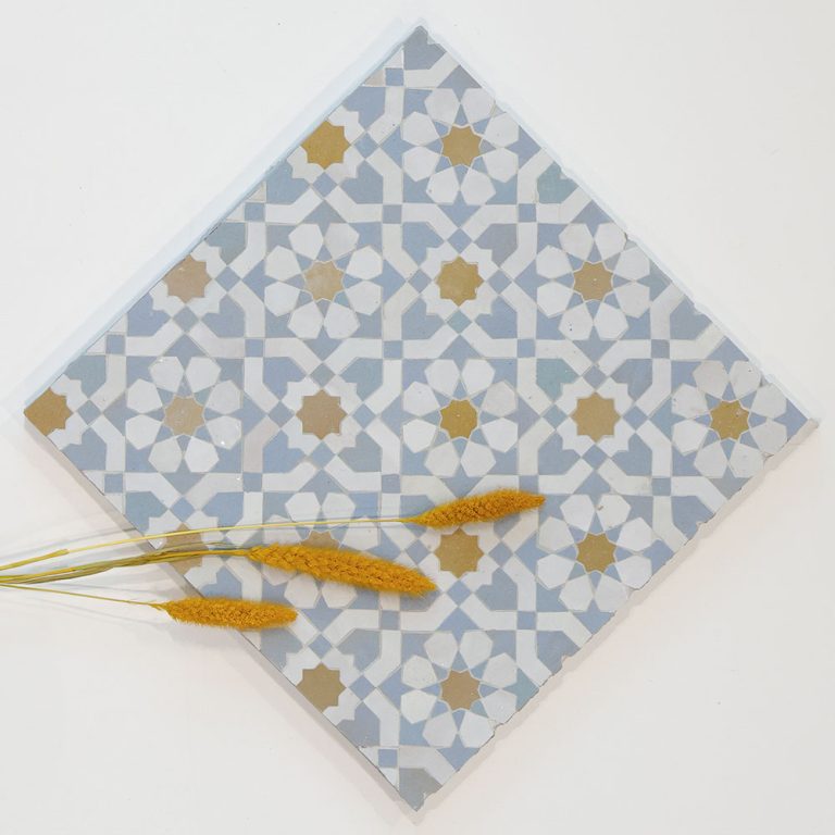 Tangier Zellige Mosaic Tile (Petite) – Silk, Mist, Dune – Bespoke Studio